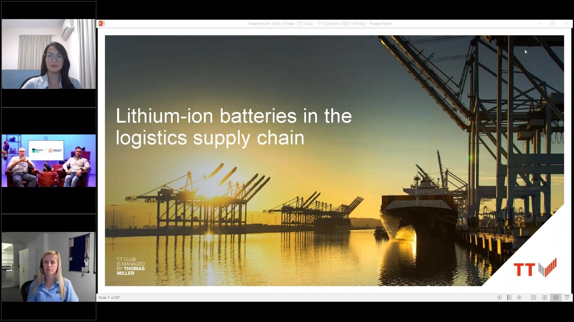 Webinar | lithium-ion batteries in the logistics supply chain - TT Club