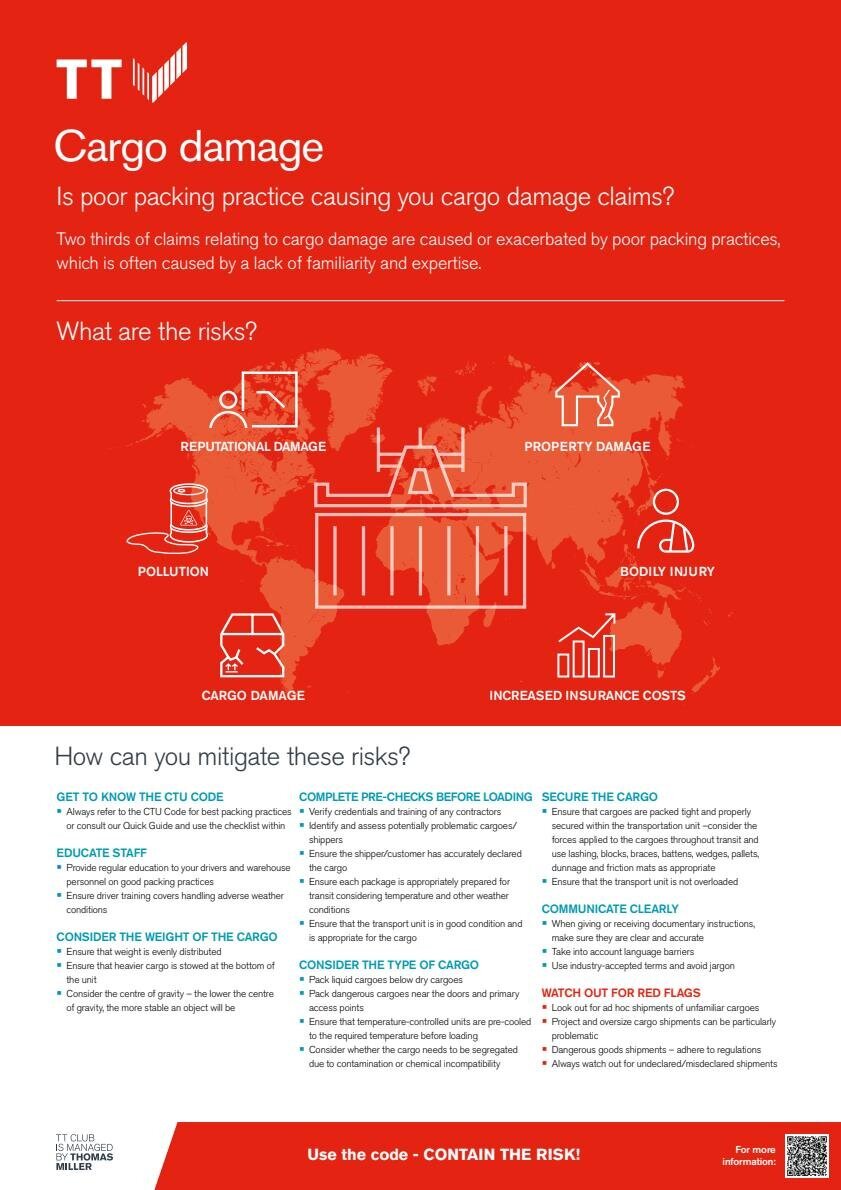 Poster on cargo Damage Claims | TT Club - TT Club